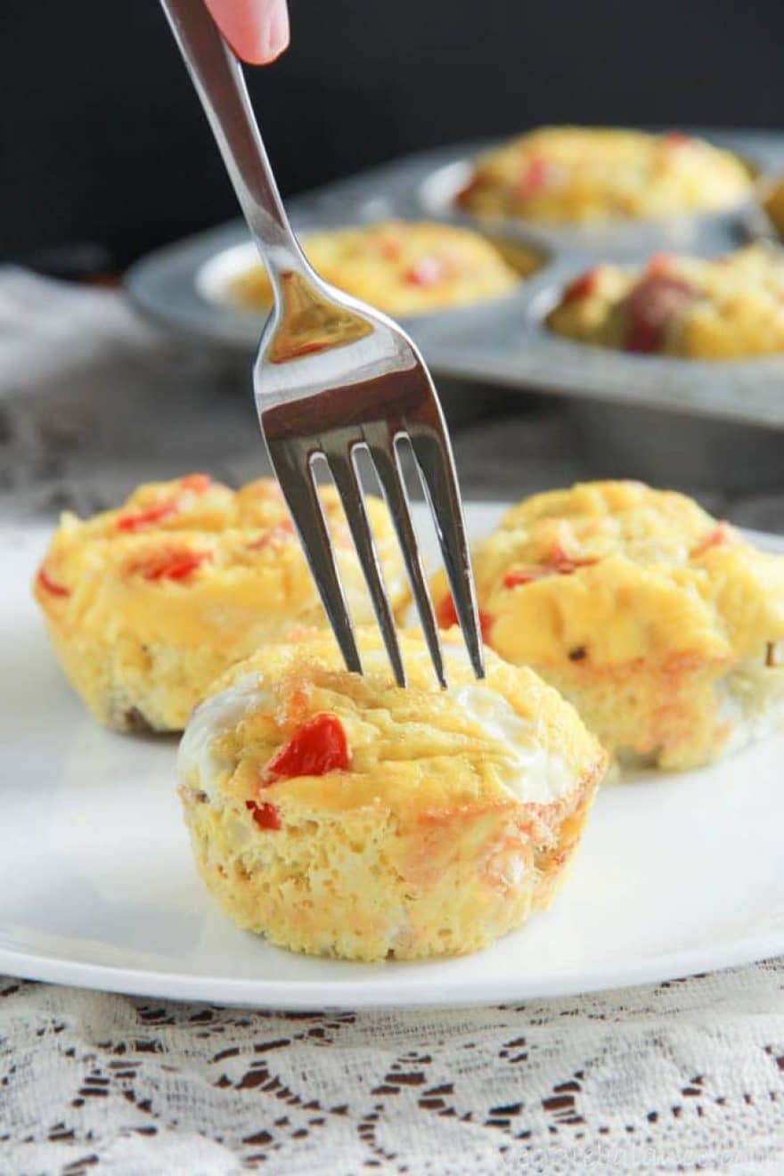 Mini Crustless Vegetarian Quiche Muffins Recipe (Gluten-Free Quiche)