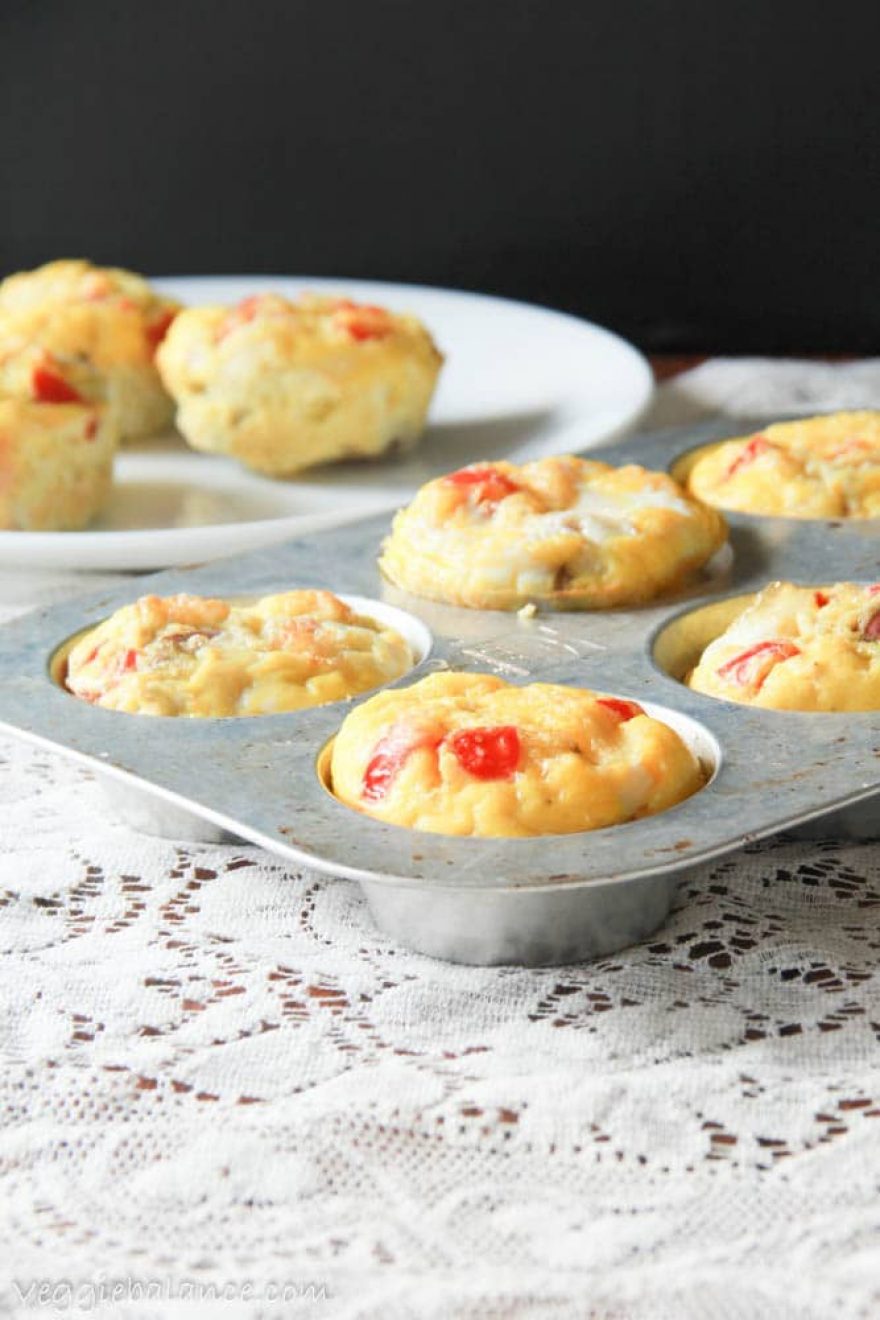 Mini Crustless Vegetarian Quiche Muffins Recipe (Gluten-Free Quiche)