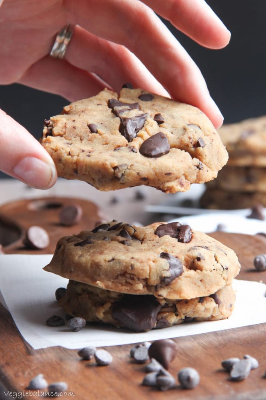 Healthy Chocolate Chip Cookies (Gluten Free, Vegan, Low Sugar) Recipe